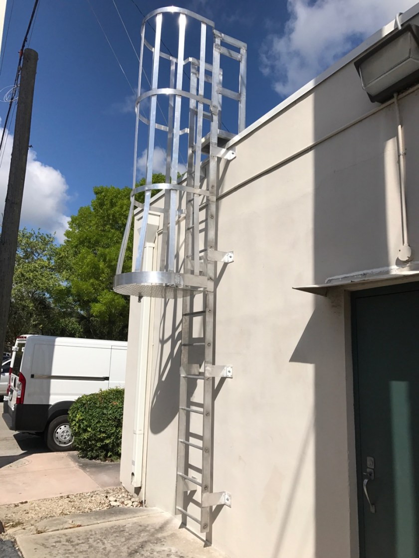 Aluminum Cage Ladders – Expert Welding Pompano Beach Florida. Contact ...